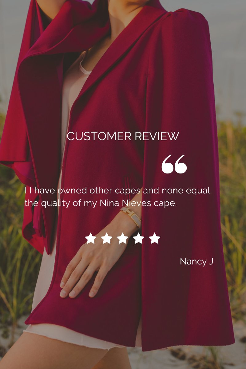 Luxury Cape in a Wool Cashmere - Rosa Cape in Fuchsia – Nina Nieves