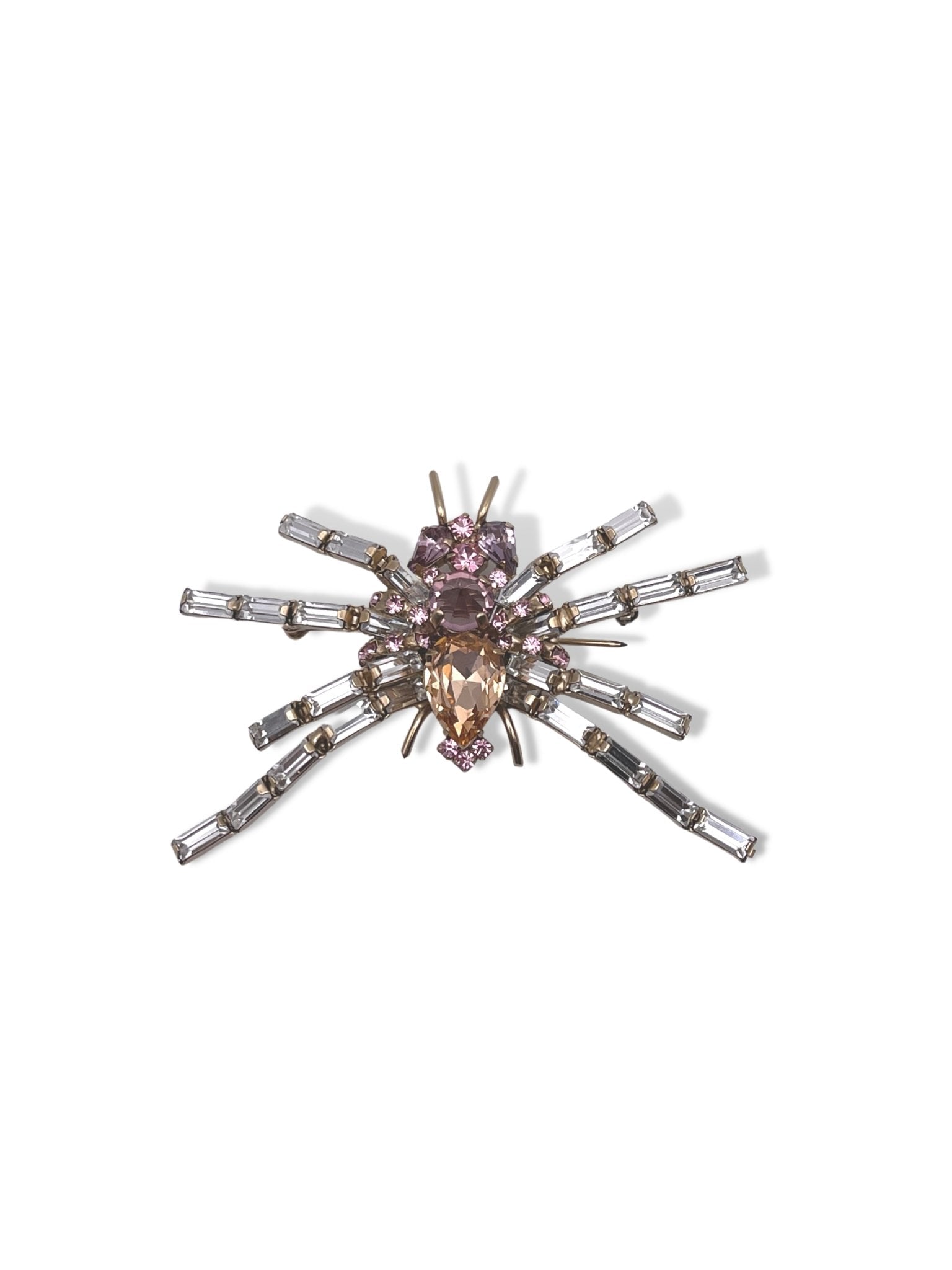 Loren Hope Brooch With Purple Swarovski Spider - Nina Nieves